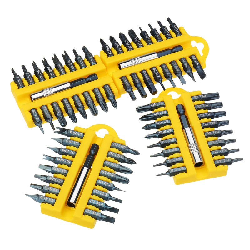 BROPPE 17 In 1 Screwdriver Bit Set Alloy Steel 1/4 Inch Hex Shank Magn